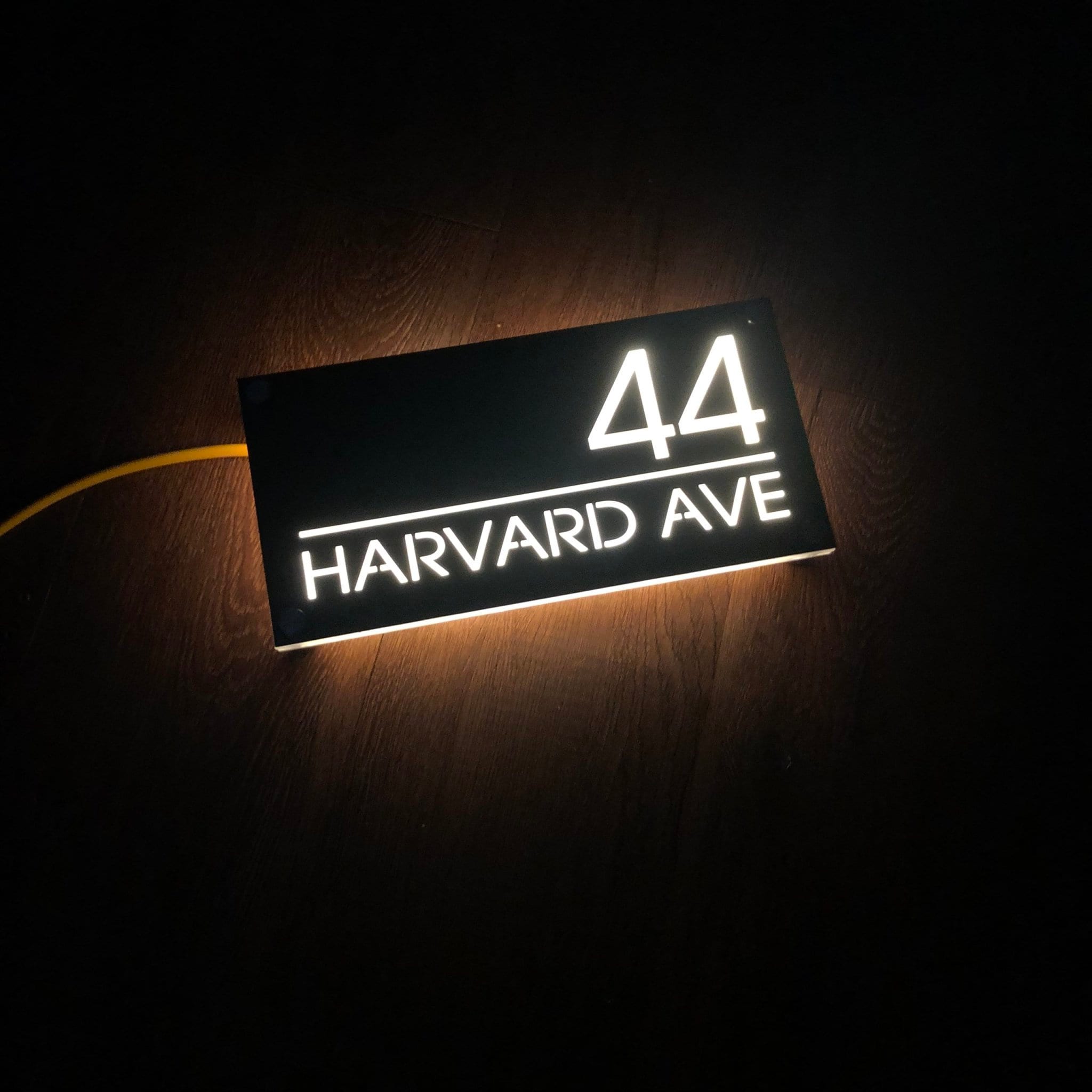 Illuminated House Sign Modern LED House Number Vertical - Etsy