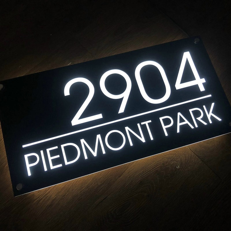 Light up Address Numbers - Etsy