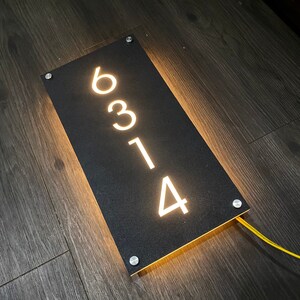 Custom LED House Number Illuminated House Sign Modern LED - Etsy