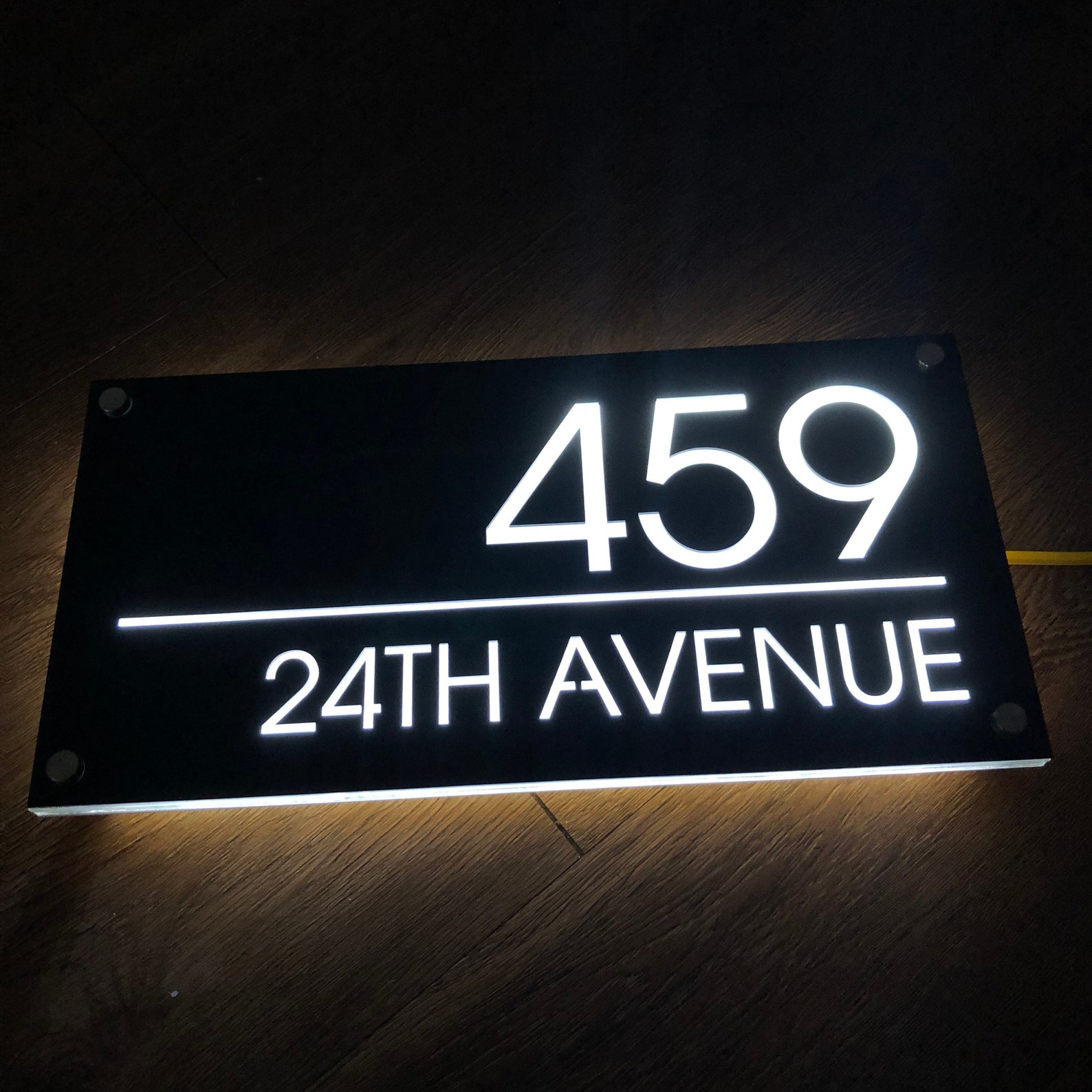 Custom House Number Sign, LED House Number, Personalized Address Plaque ...