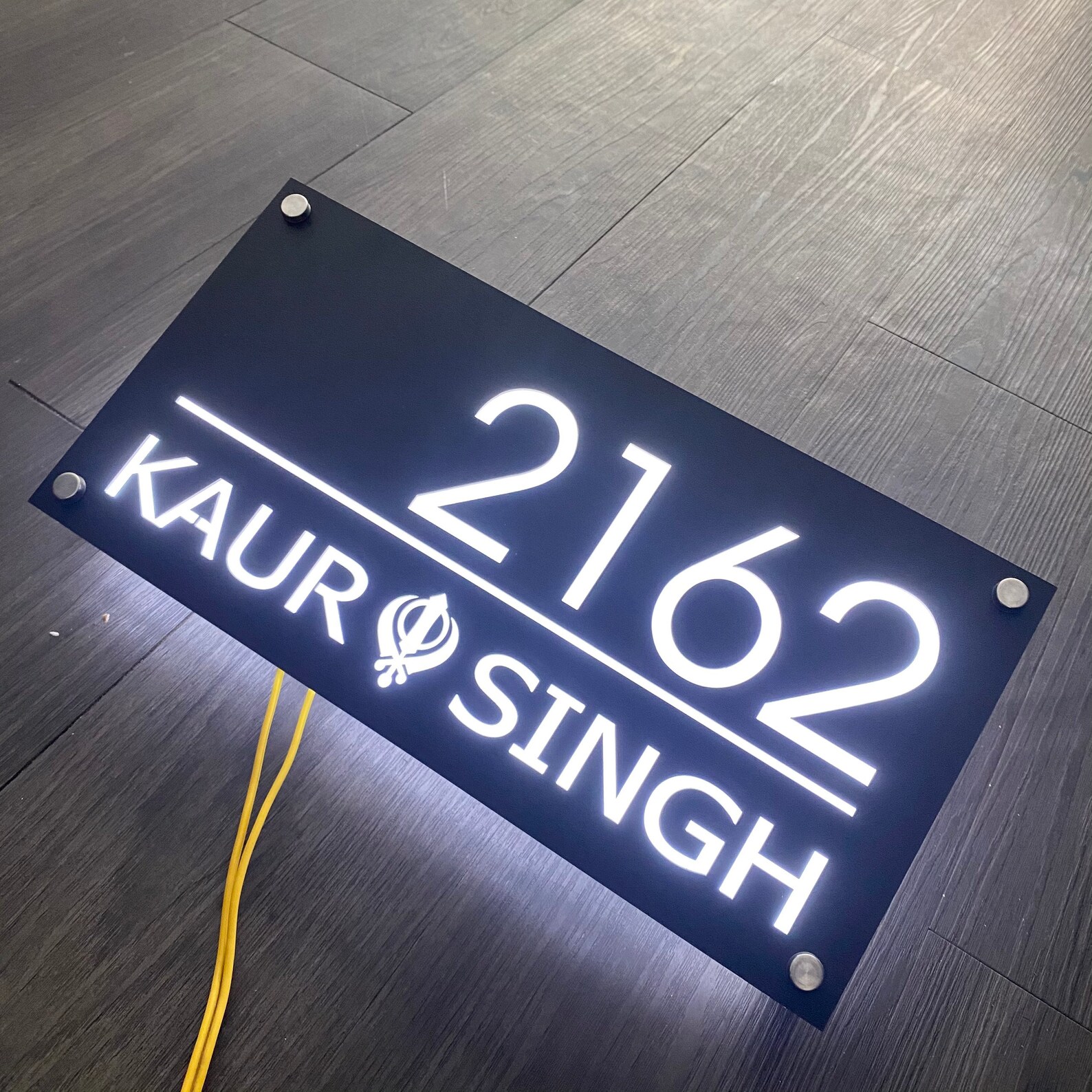 Custom LED House Number Illuminated House Sign Modern LED - Etsy