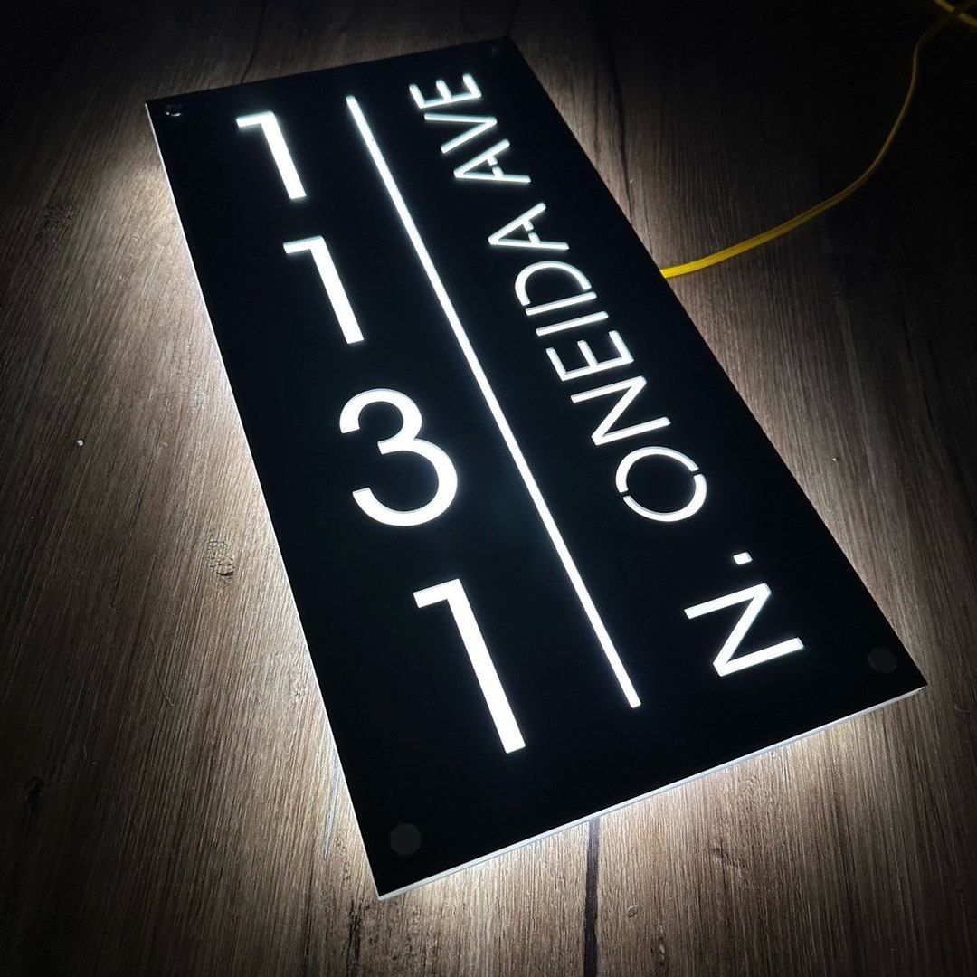 Address Number,illuminated House Sign Modern ,LED House Number ...