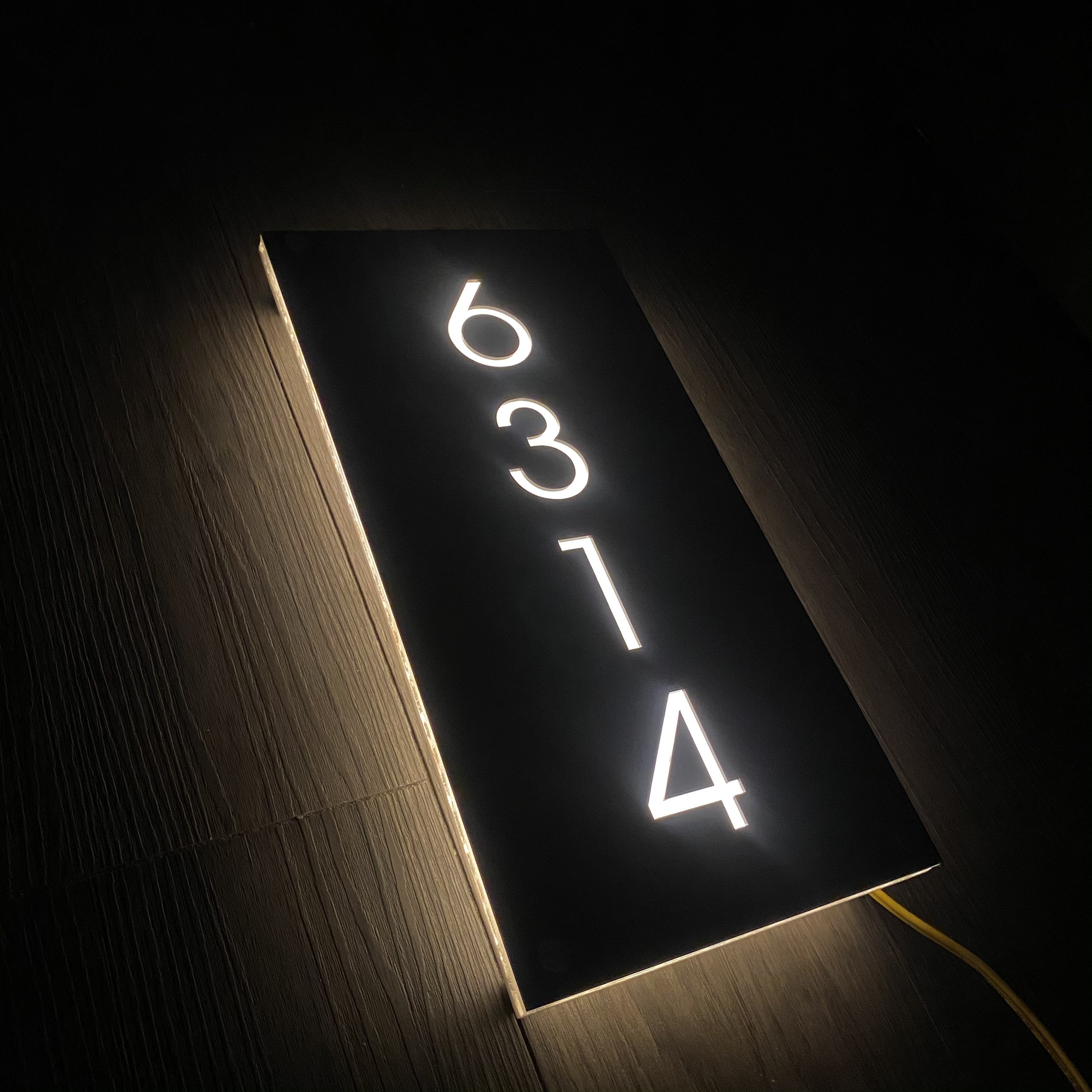 Custom LED House Number Illuminated House Sign Modern LED - Etsy