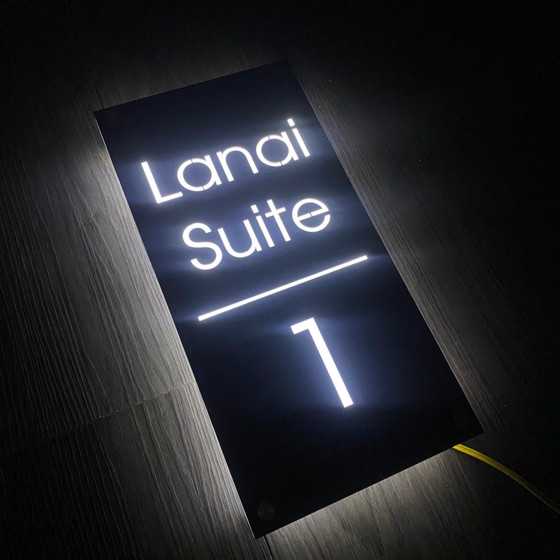 Custom LED House Number Illuminated House Sign Modern LED - Etsy