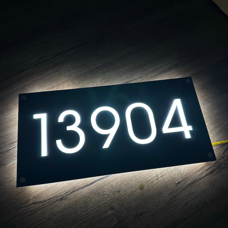 Led House Number Sign - Etsy