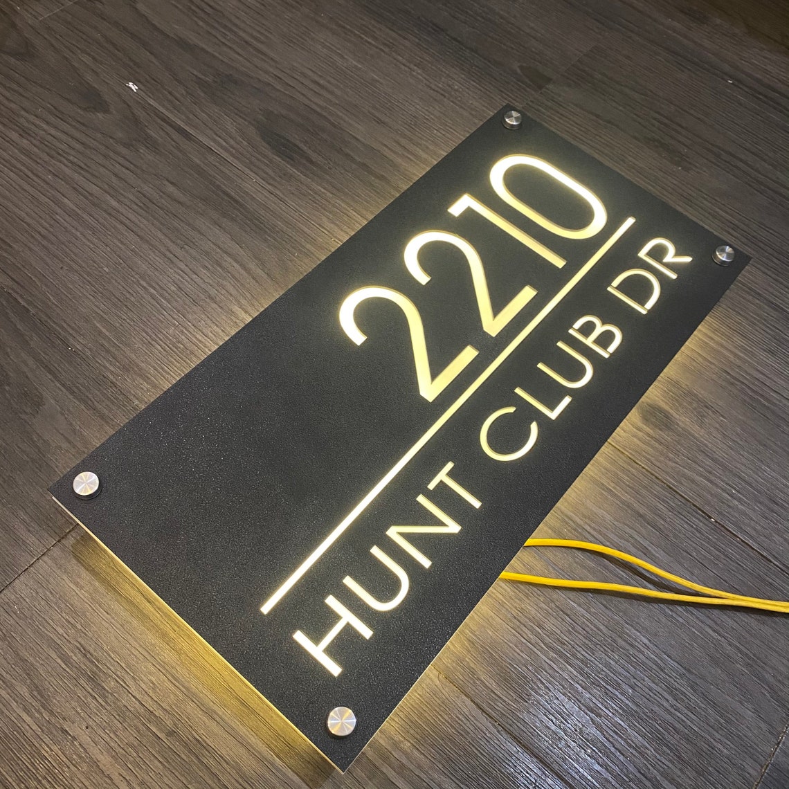 Custom House Number Sign LED House Number Personalized - Etsy