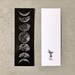 Illustrated Bookmarks Moons Phases of the Moon Handmade in - Etsy