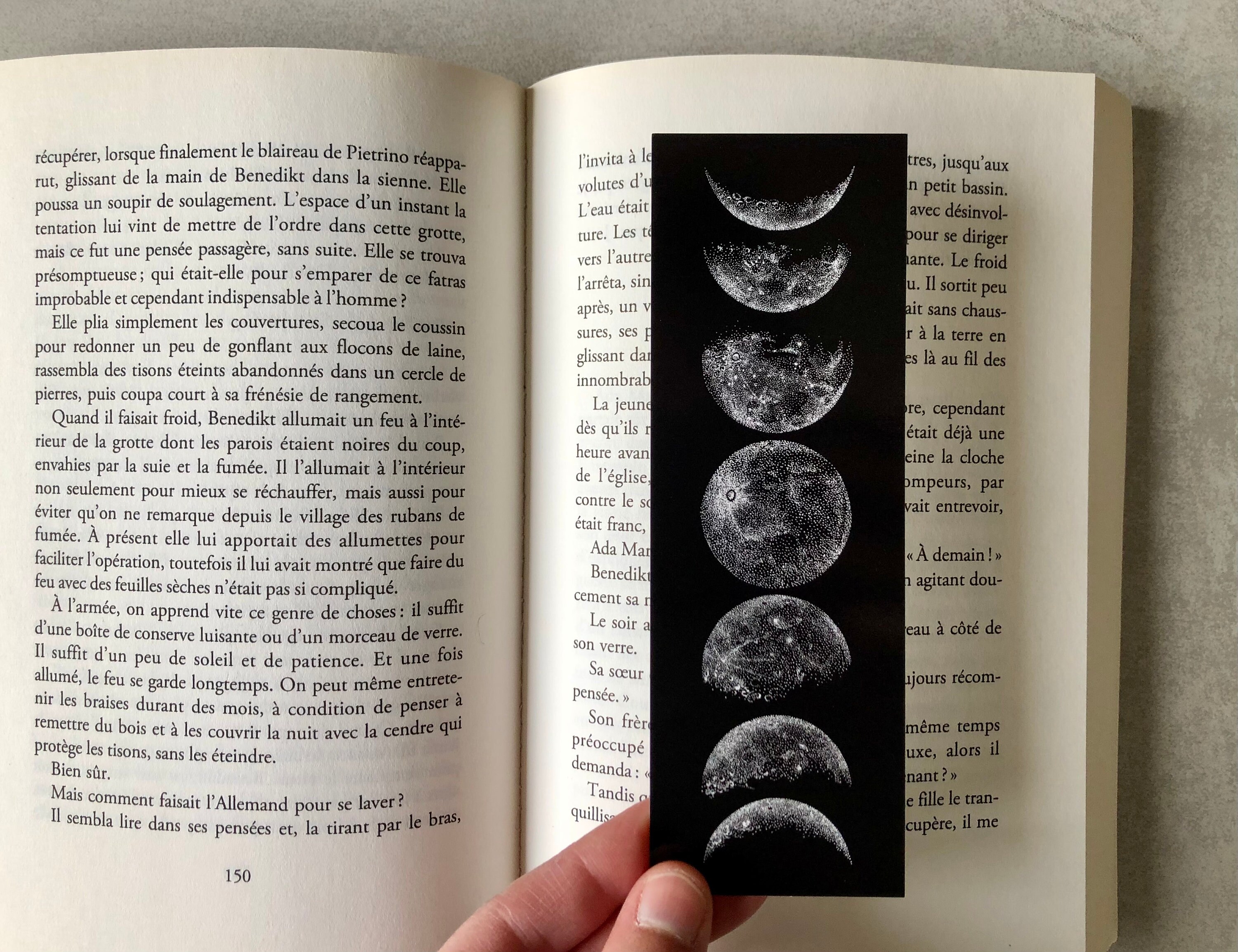 Illustrated Bookmarks Moons Phases of the Moon Handmade in - Etsy