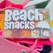 BEACH Snack Box Travel Nautical Pool Boat Gift | Kid Snackle Food Bento ...