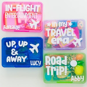 KIDS Travel Busy Box ages 4 Airplane Road Trip Car Activity Fidget Toy ...