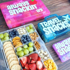 Travel Snack Box | Kids Snack Container, Toddler Adult | Food Storage ...