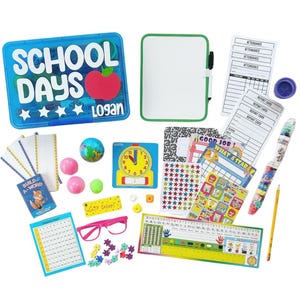 Pretend School Play Set | Educational Busy Box Kids Toddler | Sensory ...