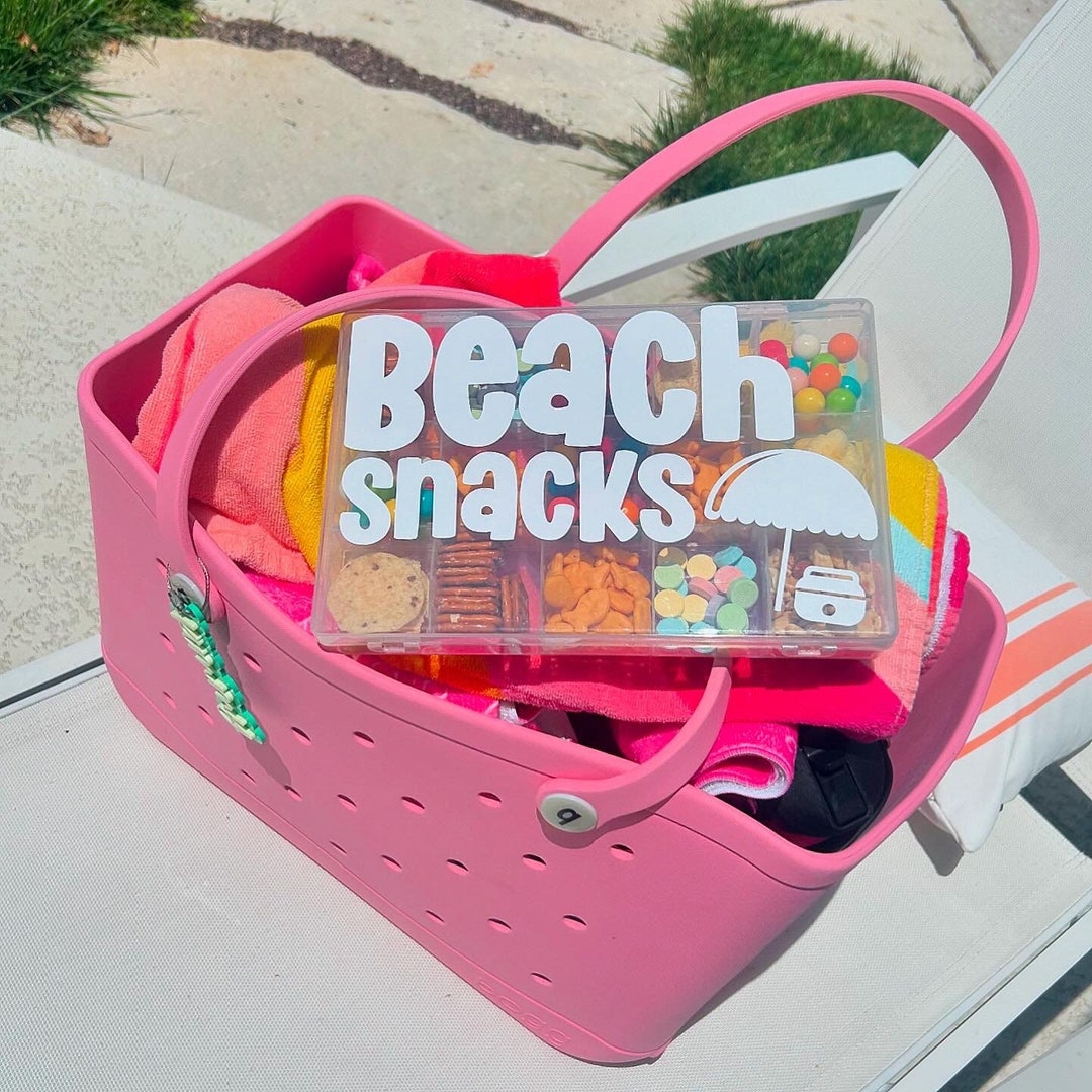 BEACH Snack Box Travel Nautical Pool Boat Gift | Kid Snackle Food Bento ...
