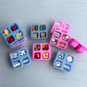 Travel Snack Box + 4 Compartments | Airplane Snack Box, Road Trip Treat ...