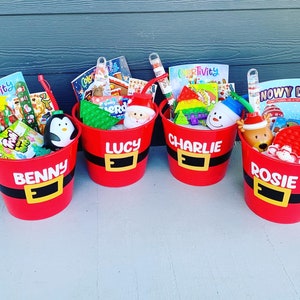 Pre-filled Santa Belt Buckets Easy & Fun Christmas Gift to Mail to ...
