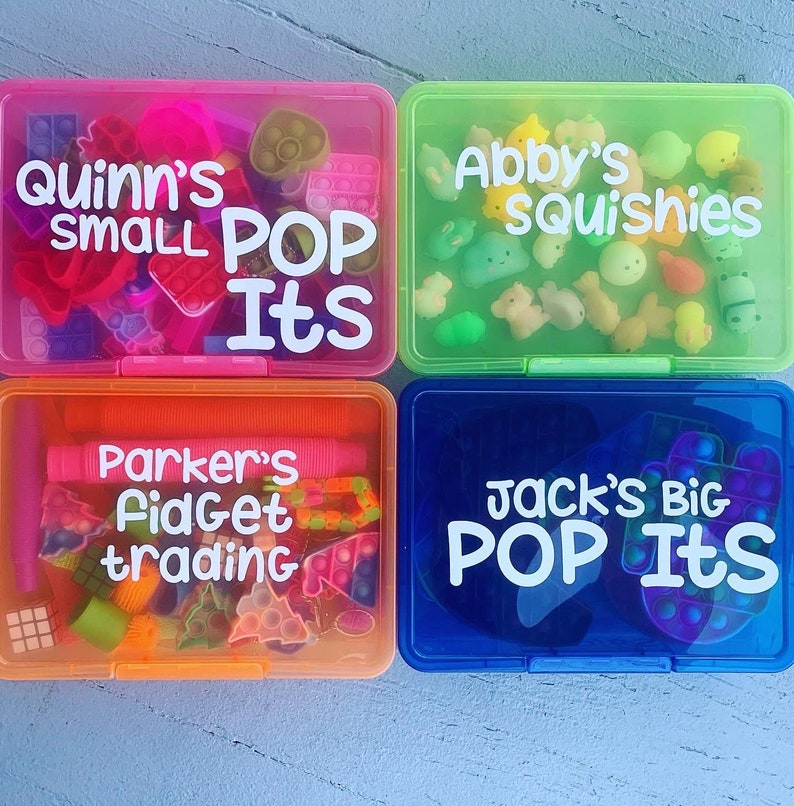 Fidget Storage Box Fidget Organizer Case With Lid Travel - Etsy