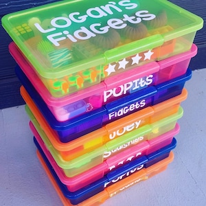 Fidget Storage Box Fidget Organizer Case With Lid Travel - Etsy