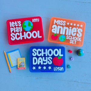 Pretend School Play Set | Educational Busy Box Kids Toddler | Sensory ...