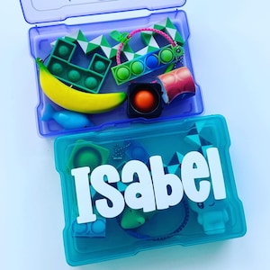 Fidget Mystery Box, Desk Toy Storage Case, Travel School Quiet Calm ...