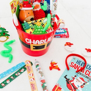 Pre-filled Santa Belt Buckets - Easy & Fun Christmas Gift to Mail to ...