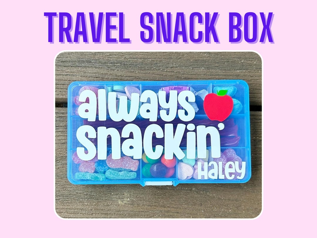 Travel Snack Box | Personalized Treat Snackle Container Compartments ...