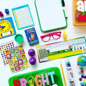 Pretend School Play Set | Educational Busy Box Kids Toddler | Sensory ...
