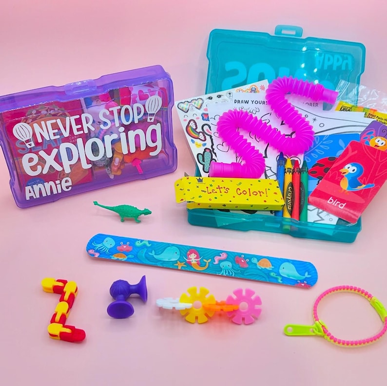 PRESCHOOL Travel Busy Box (mini) - Ages 3-5| Road Trip & Airplane ...
