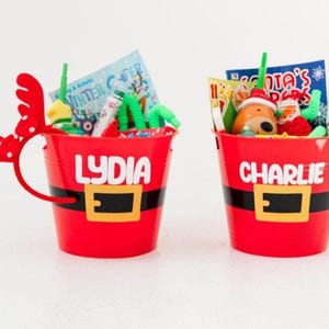 Pre-filled Santa Belt Buckets - Easy & Fun Christmas Gift to Mail to ...