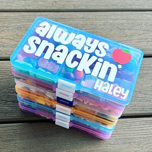 Travel Snack Box Personalized Treat Snackle Container Compartments ...