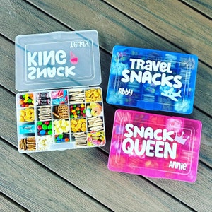 Travel Snack Box | Personalized Treat Snackle Container Compartments ...