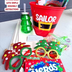 Pre-filled Santa Belt Buckets - Easy & Fun Christmas Gift to Mail to ...