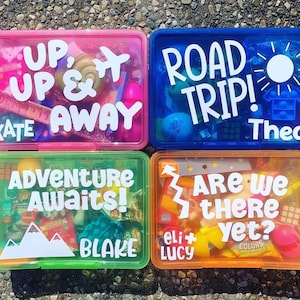 YOUNG TODDLER Travel Busy Box | Road Trip & Airplane Activities Car ...