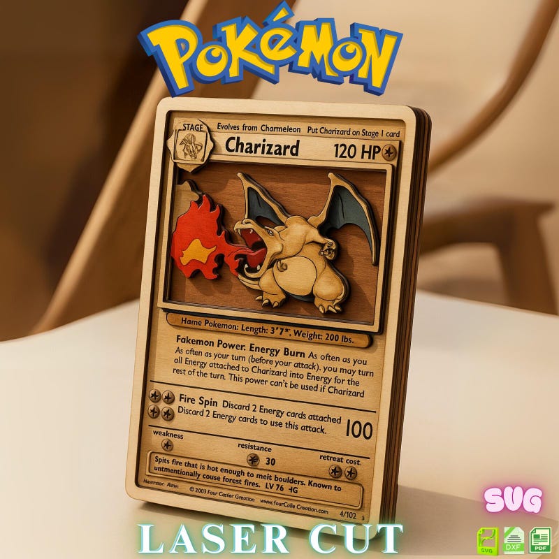 3d Pokemons Cards - Etsy