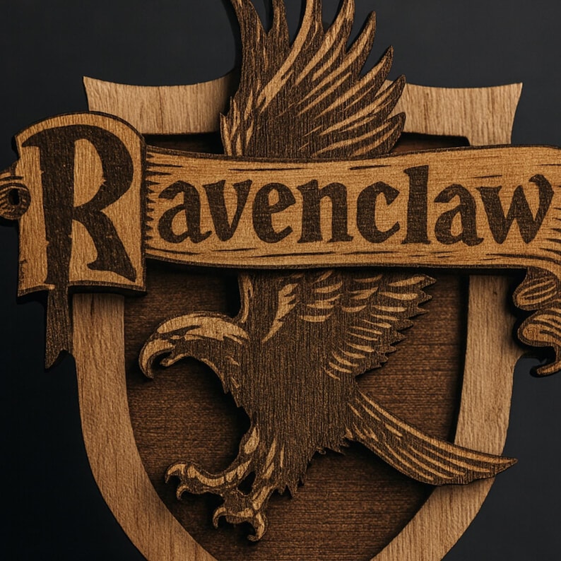 Ravenclaw Crest SVG | Hogwarts House Emblem | Laser Cut Badge | Harry ...