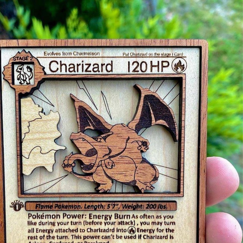 Charizard Pokemon Multilayer Laser Cut SVG DXF | 3D Layered Pokémon ...