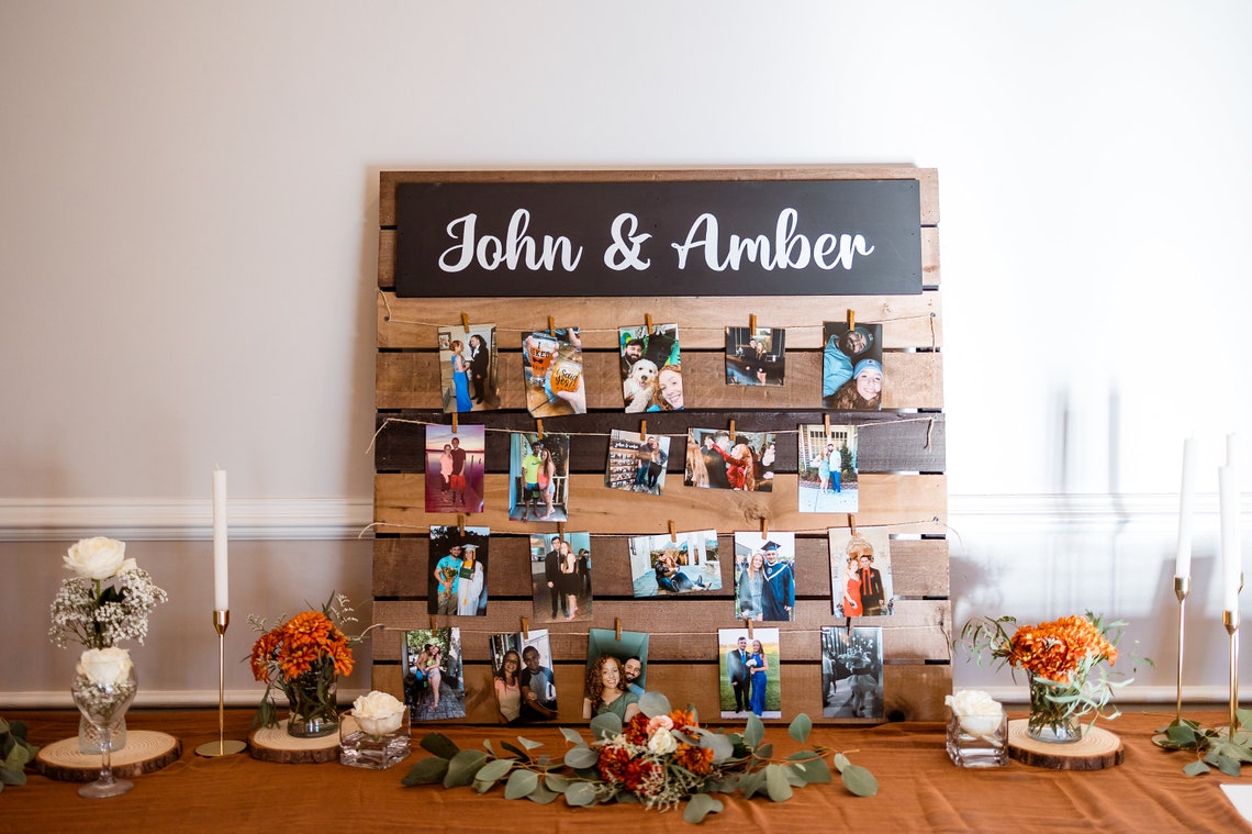 Custom Pallet Board Photo Display, Personalized Event Backdrop ...