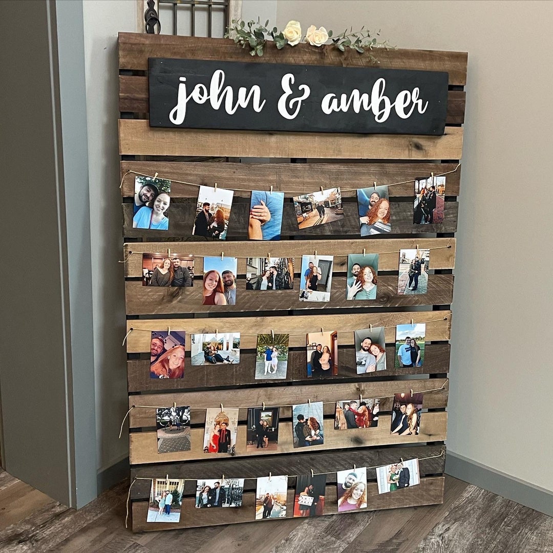 Custom Pallet Board Photo Display, Personalized Event Backdrop ...