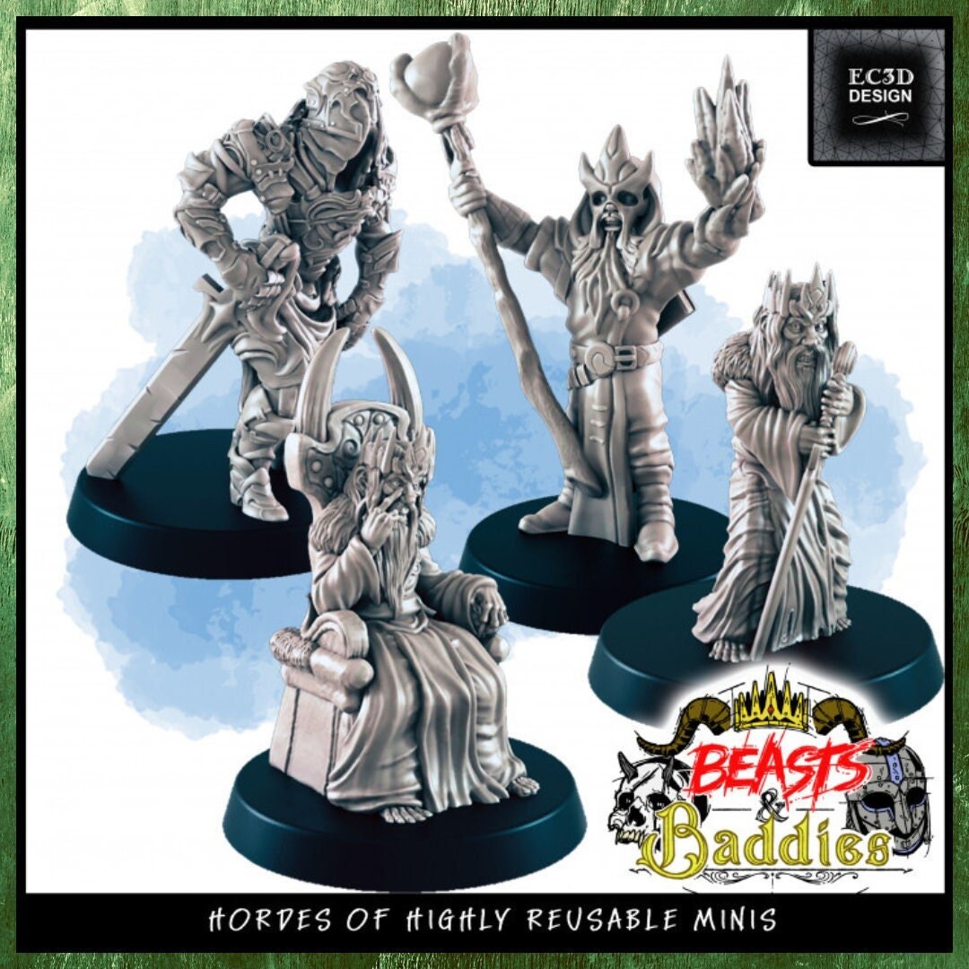 Mad King, Animated Armor and Evil Wizard by EC3D Designs miniatures for ...