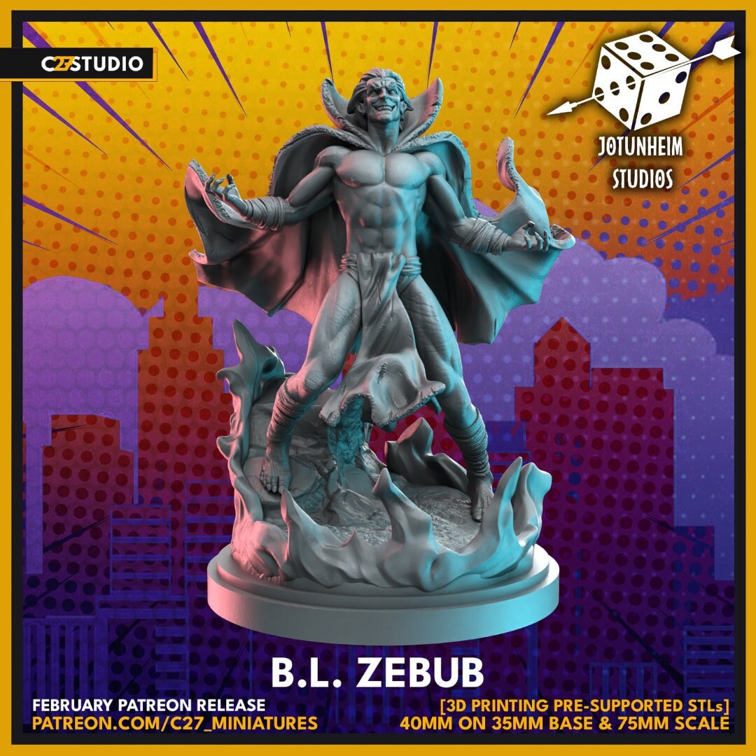 B.L. Zebub by C27 Miniatures for Marvel Crisis Protocol - Etsy