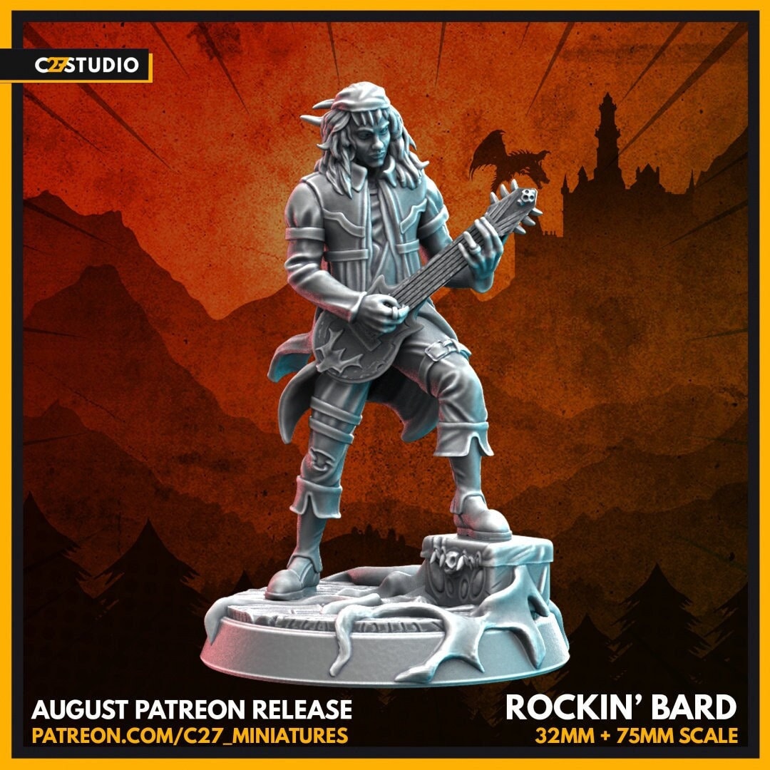 Heavy Metal Bard by C27 Miniatures & Terrain for Dnd, Pathfinder ...