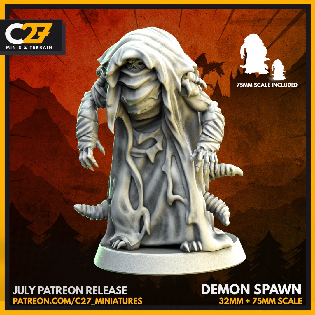 Demon Spawn by C27 Miniatures & Terrain for Dnd Pathfinder - Etsy