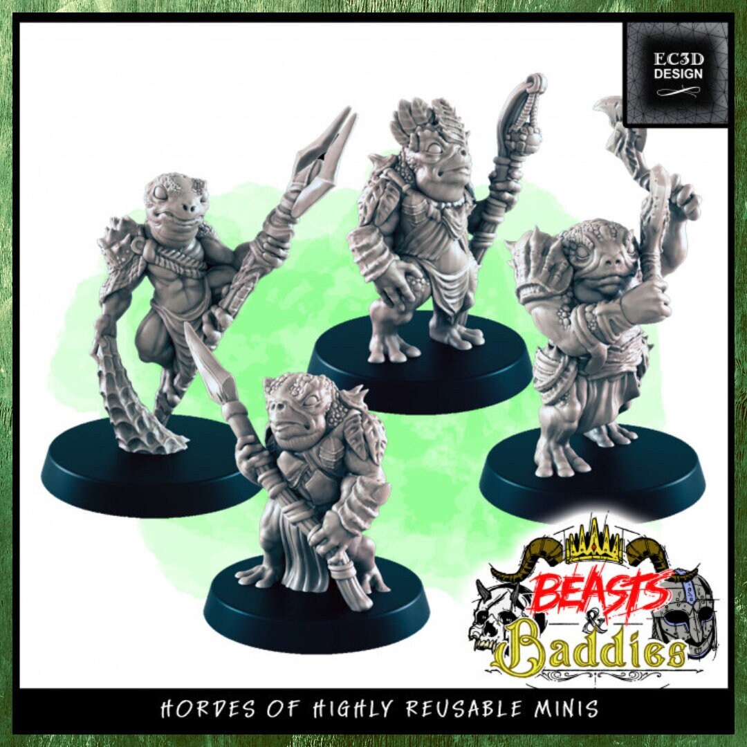 Bullywugs by EC3D Designs miniatures for Wargames or Rpg's D&D ...