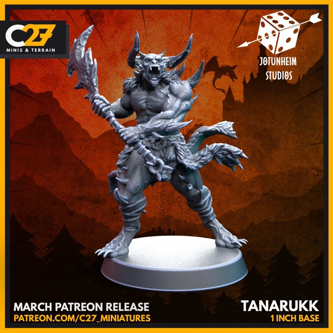 Tanarukk/minotaur by C27 Miniatures & Terrain - for Dnd, Pathfinder ...