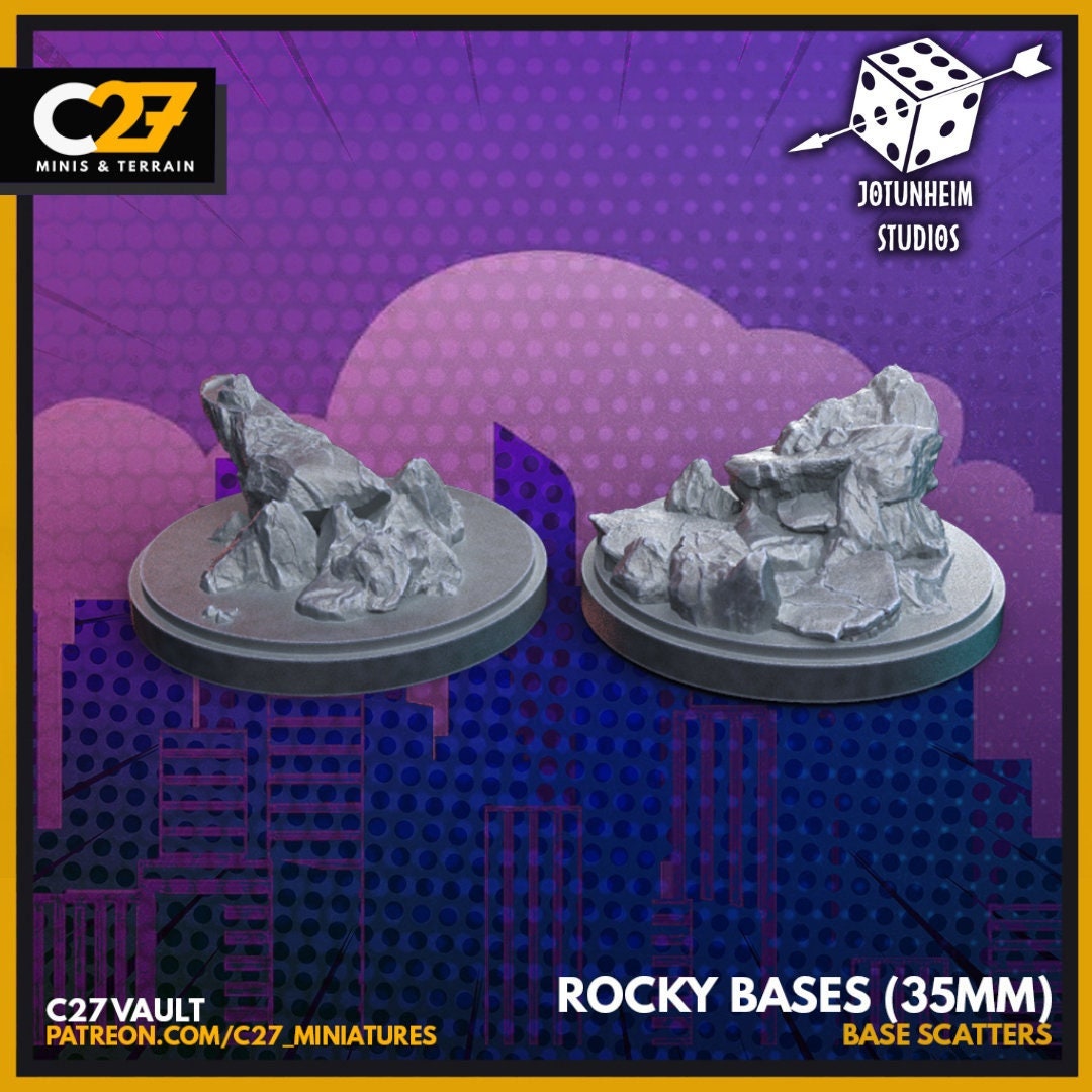 Rocky Bases by C27 Miniatures Resin Printed for Marvel - Etsy