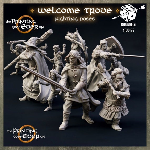 The Fellowship fighting Poses by the Printing Goes Ever On - Etsy