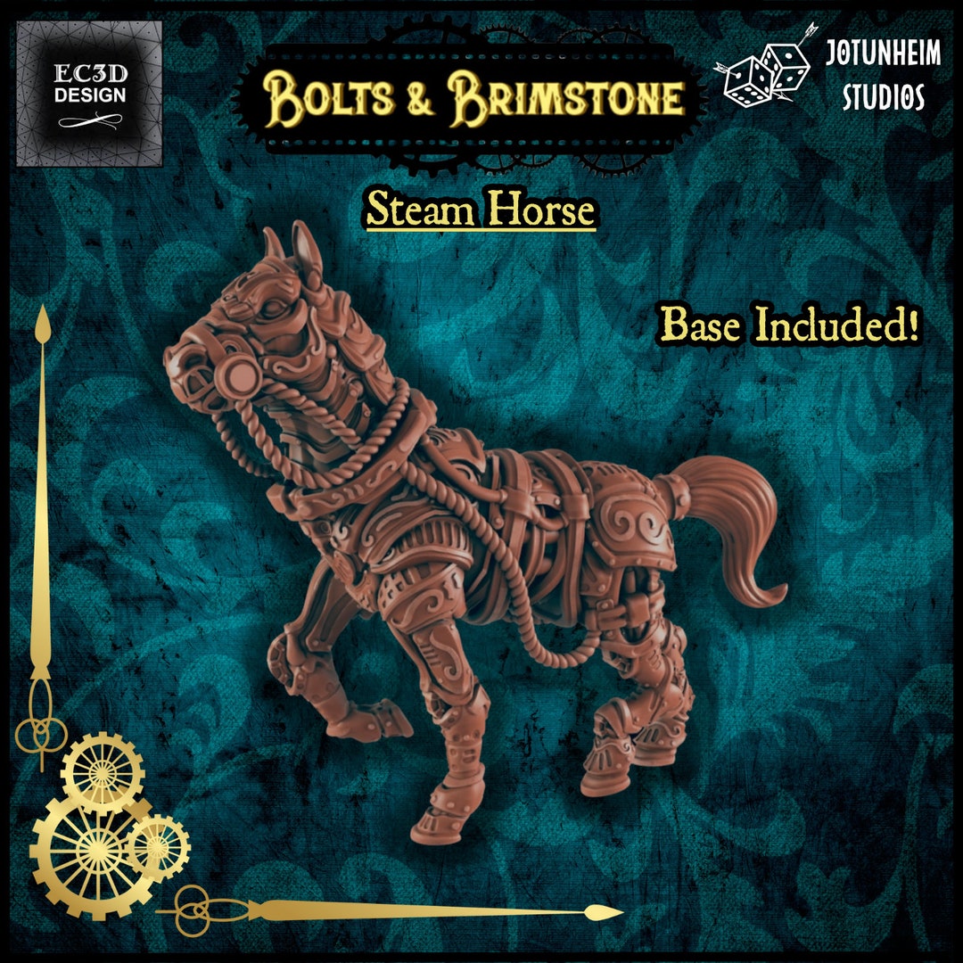 Steam Horse Steampunk/fantasy Ec3d's Bolts & Brimstone Miniatures for ...