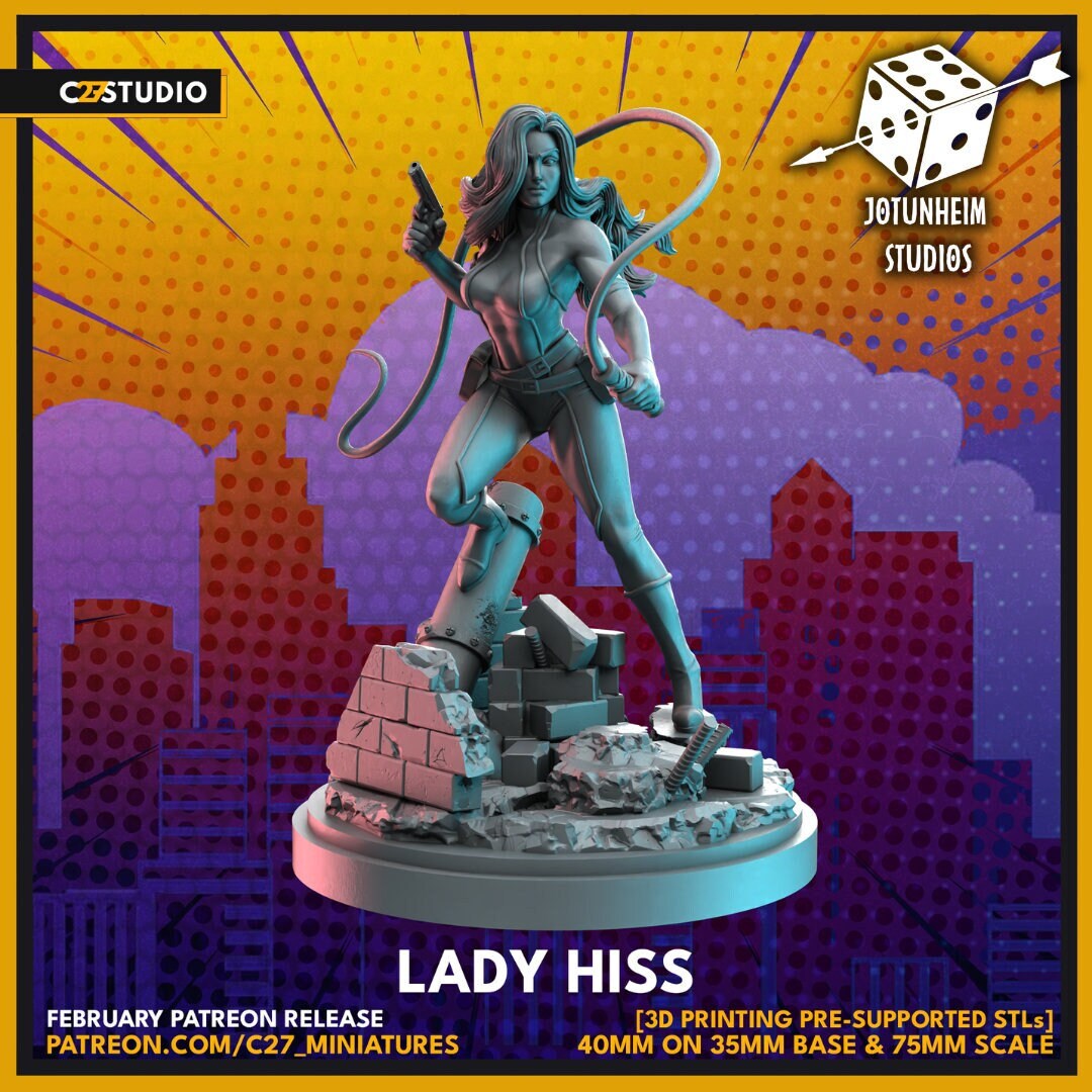 Lady Hiss by C27 Miniatures for Marvel Crisis Protocol - Etsy