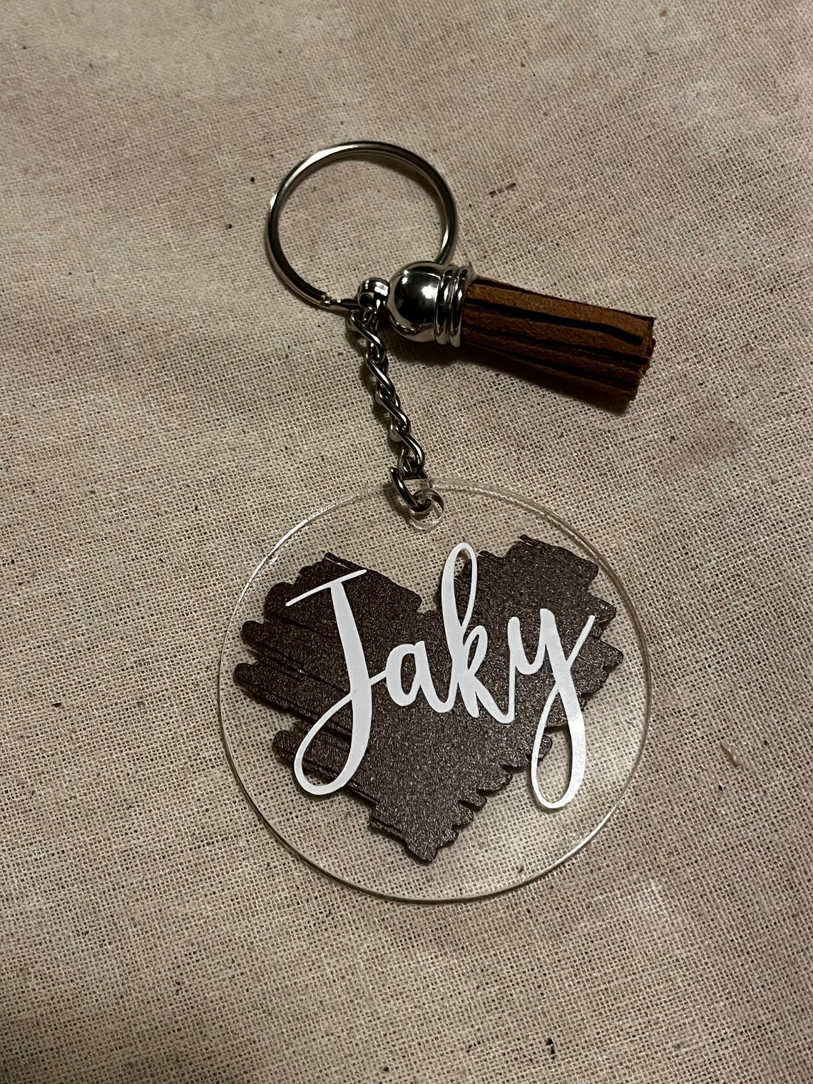 Personalized Name Tassel Keychain, Diaper Bag Tag, Backpack Tag, Purse ...
