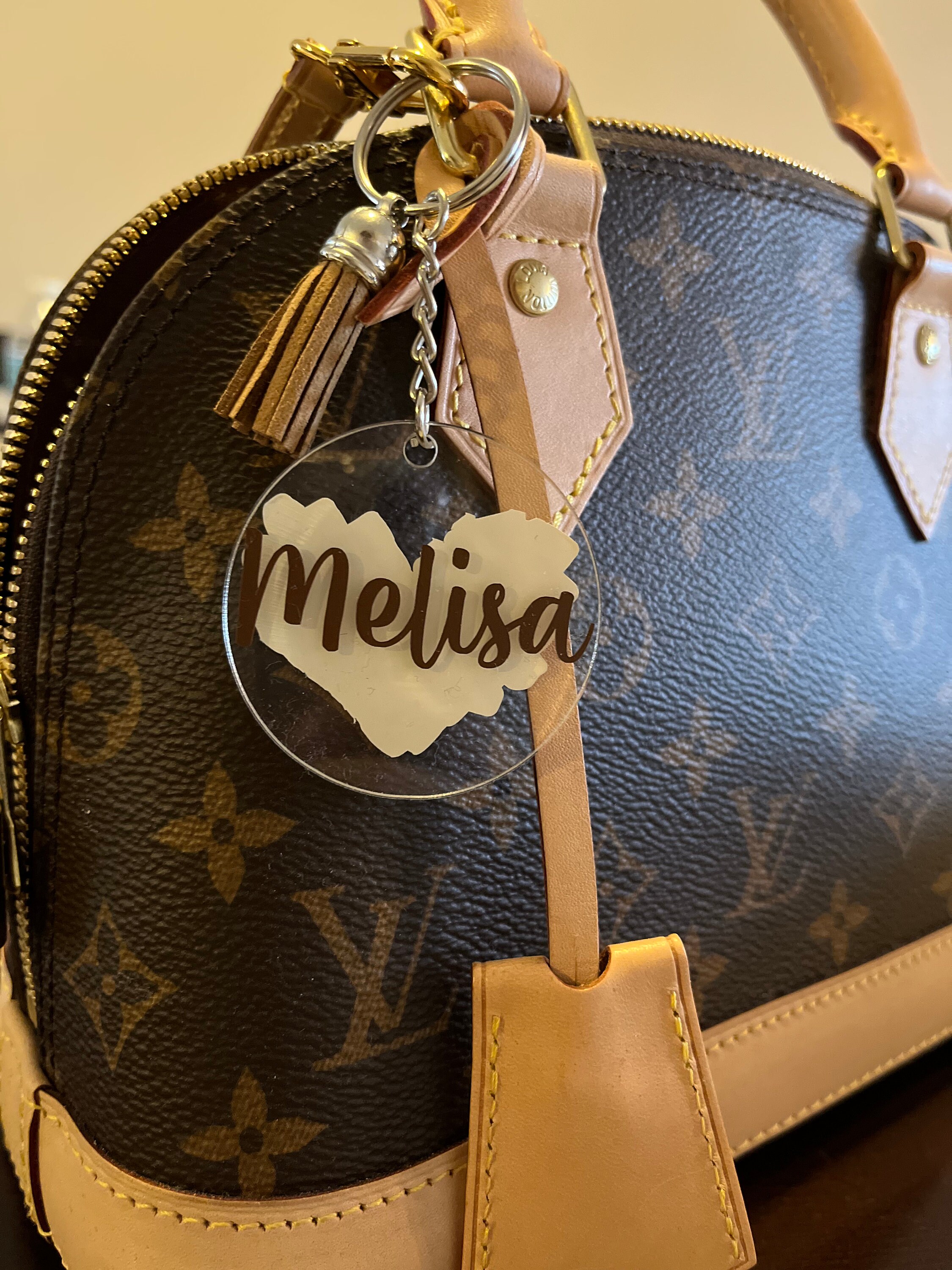 Personalized Name Tassel Keychain, Diaper Bag Tag, Backpack Tag, Purse ...