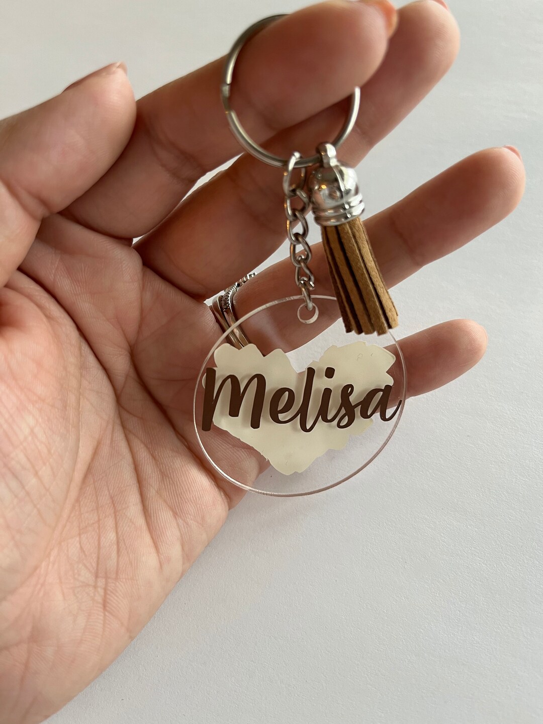 Personalized Name Tassel Keychain, Diaper Bag Tag, Backpack Tag, Purse ...